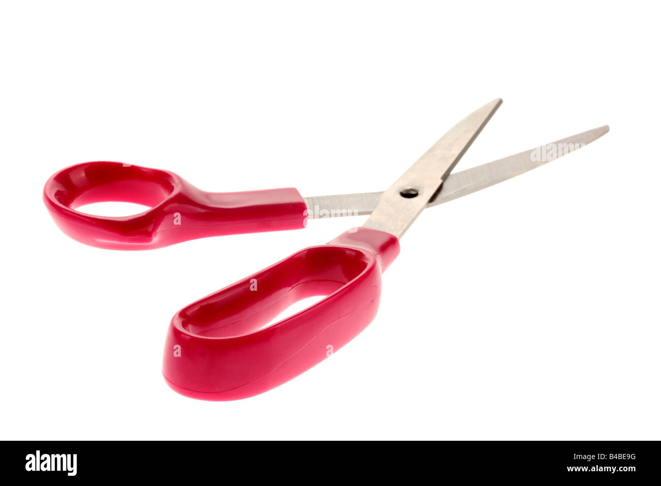Pair Of Household Or Domestic Cutting Scissors With Plastic Handles ...