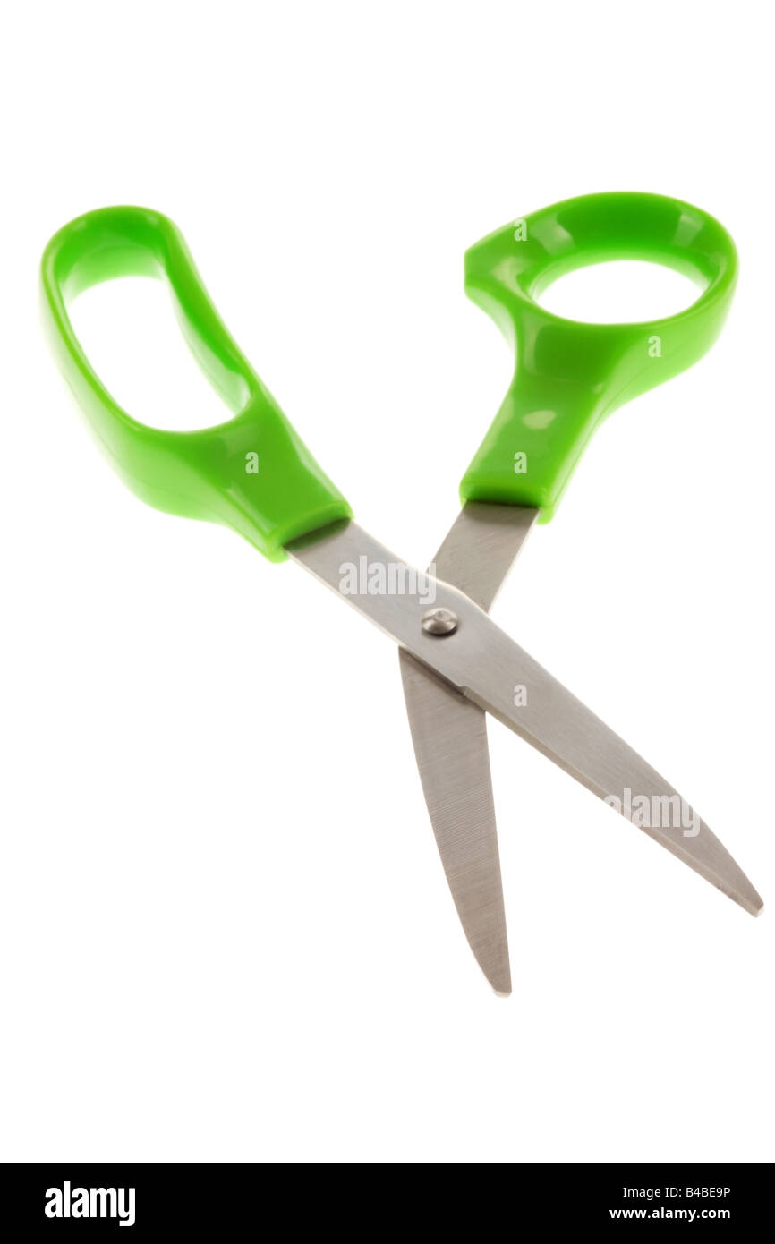 Pair Of Household Or Domestic Cutting Scissors With Plastic Handles ...