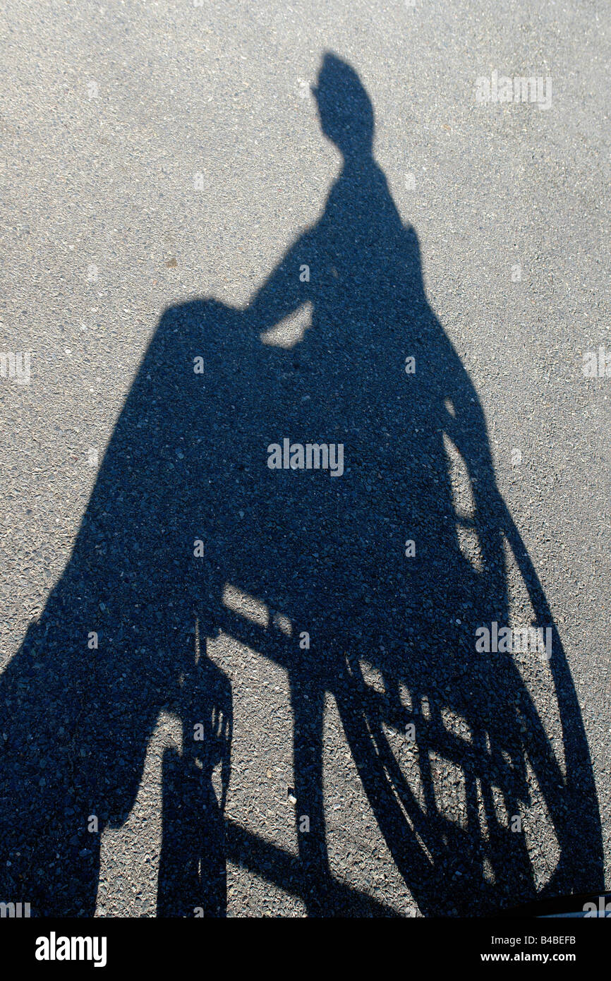 Shadow of a Man in a Wheelchair Copy Space Stock Photo - Alamy