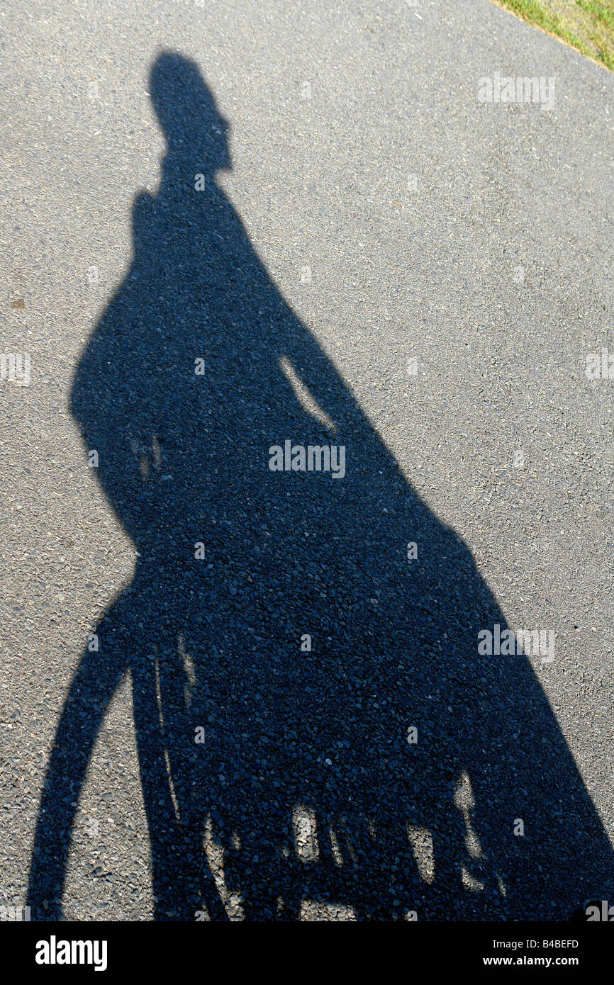 Shadow of a Man in a Wheelchair Copy Space Stock Photo - Alamy