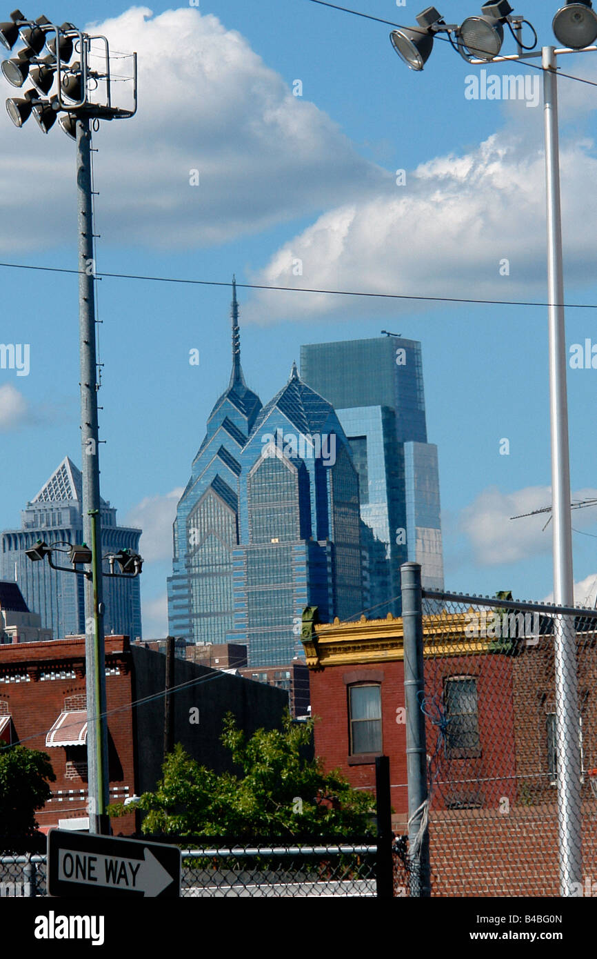 Urban Scene of the Center City Philadelphia Pennsylvania USA Skyline as ...
