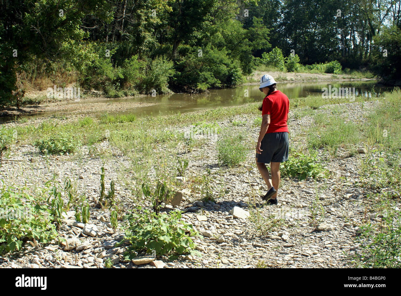 Walking By Creek Stock Photo - Alamy