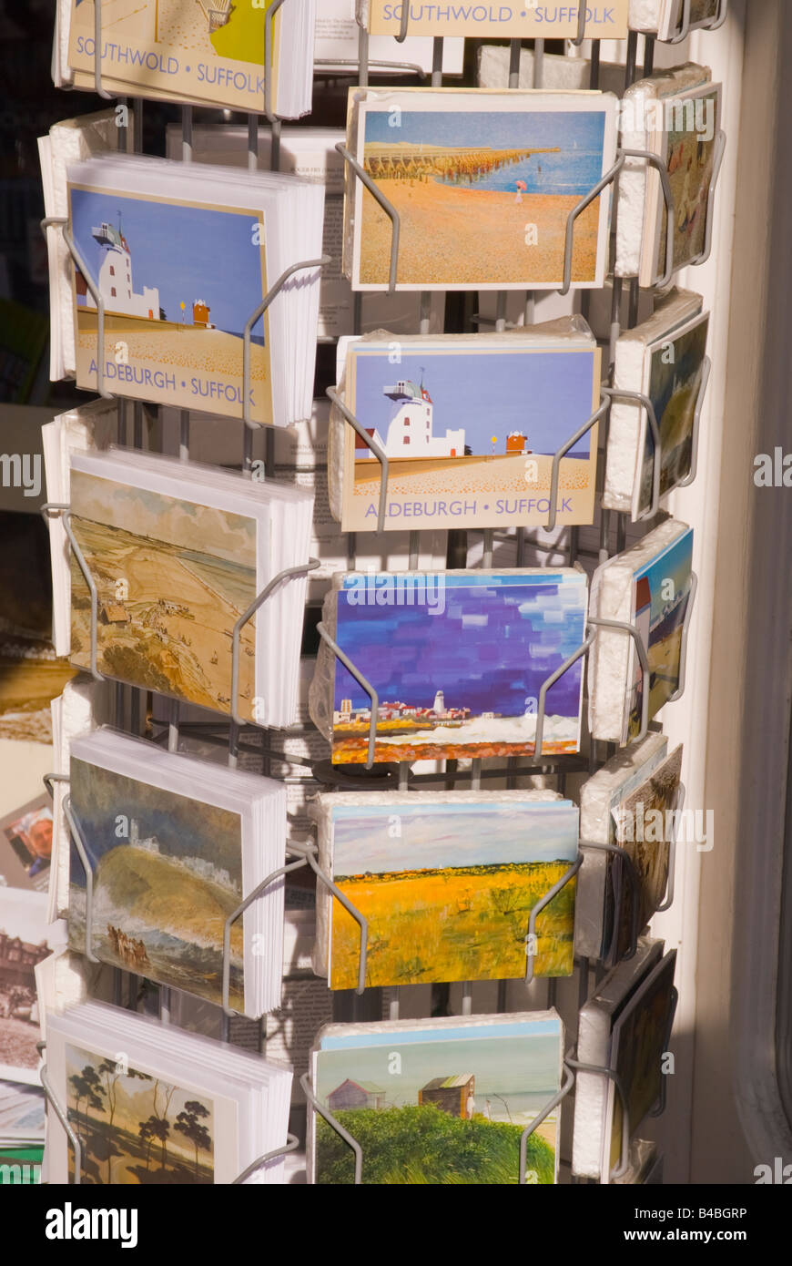 Postcard Stand outside Uk shop Stock Photo - Alamy
