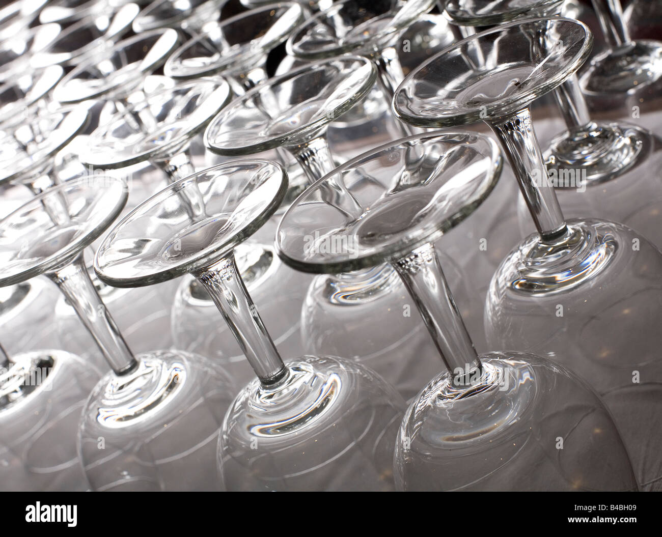 Rack of Glasses Stock Photo - Alamy