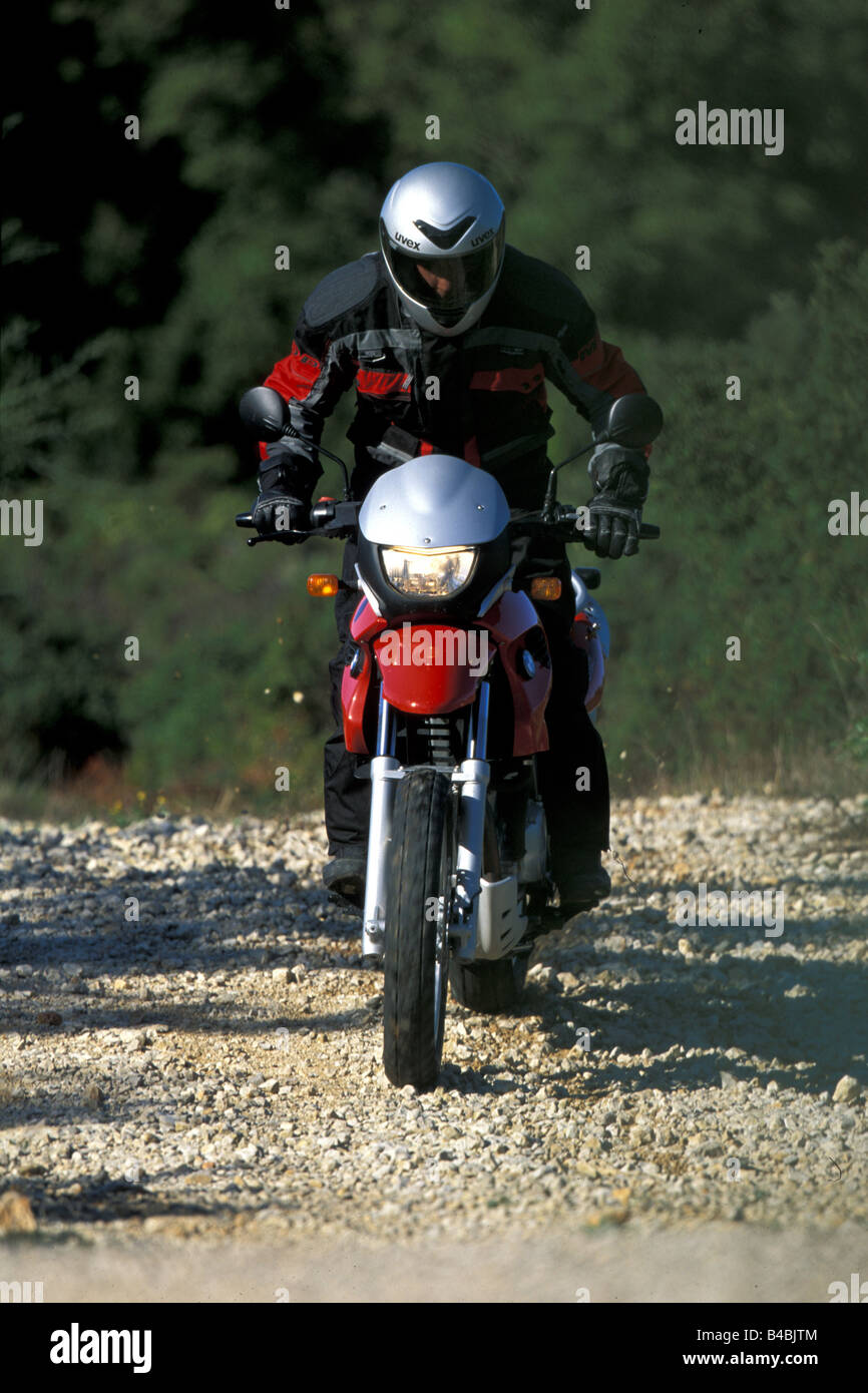 engine cycle, enduro, BMW F 650 GS, red, model year 2002, driving ...
