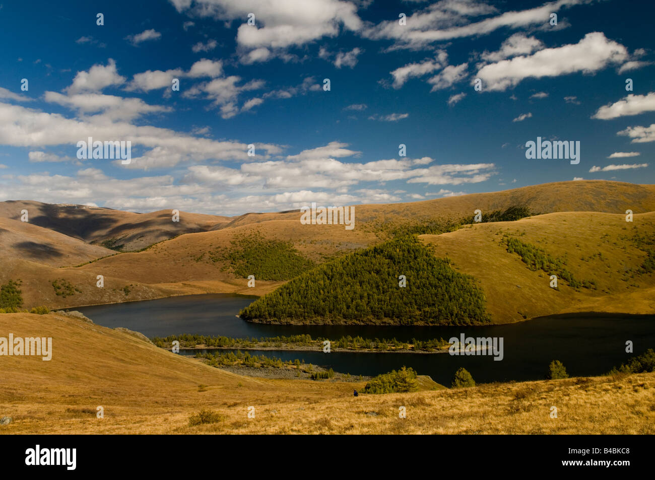 Dramatic landscapes in the Eight lake national park in central Mongolia ...