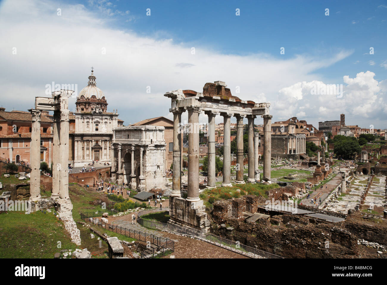 Temple of Saturn and Arch of Septimius Severus Roman Forum Rome Italy ...