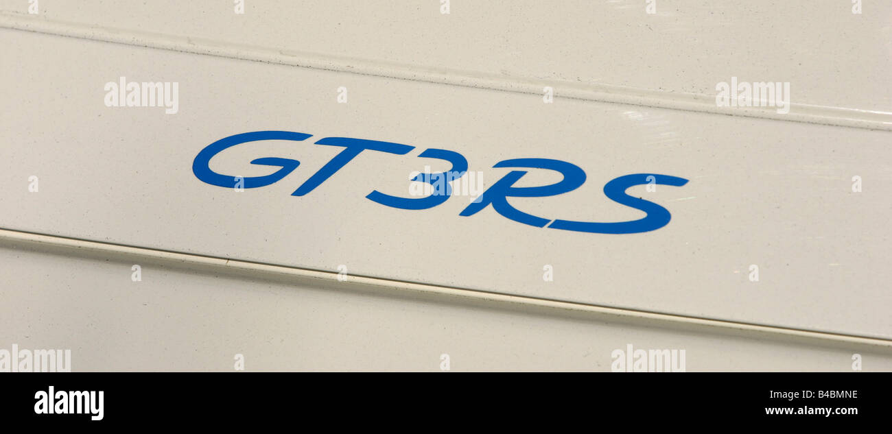 Car, Porsche GT3 RS, roadster, model year 2003-, coupe/Coupe, white ...