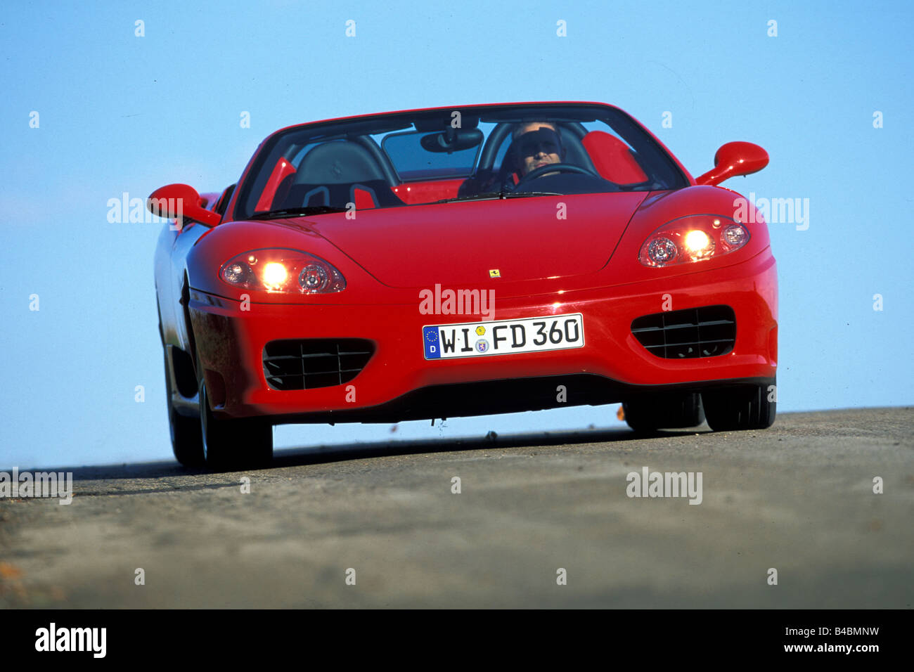 Car, Ferrari 360 Spider, Convertible, model year 2000-, red, diagonal ...