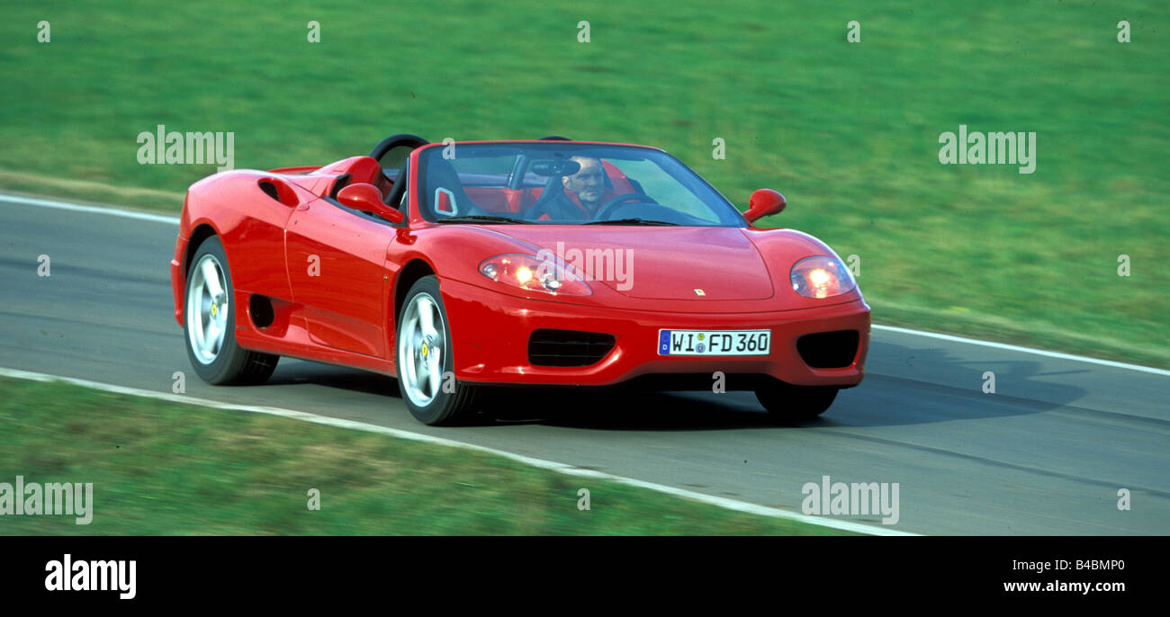 Car, Ferrari 360 Spider, Convertible, model year 2000-, red, driving ...