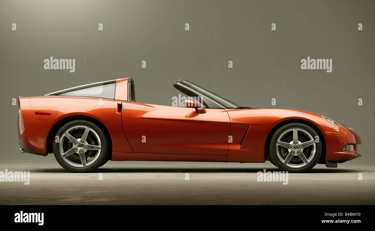 Car, GM Chevrolet Corvette C6, roadster, Convertible, red, model year ...