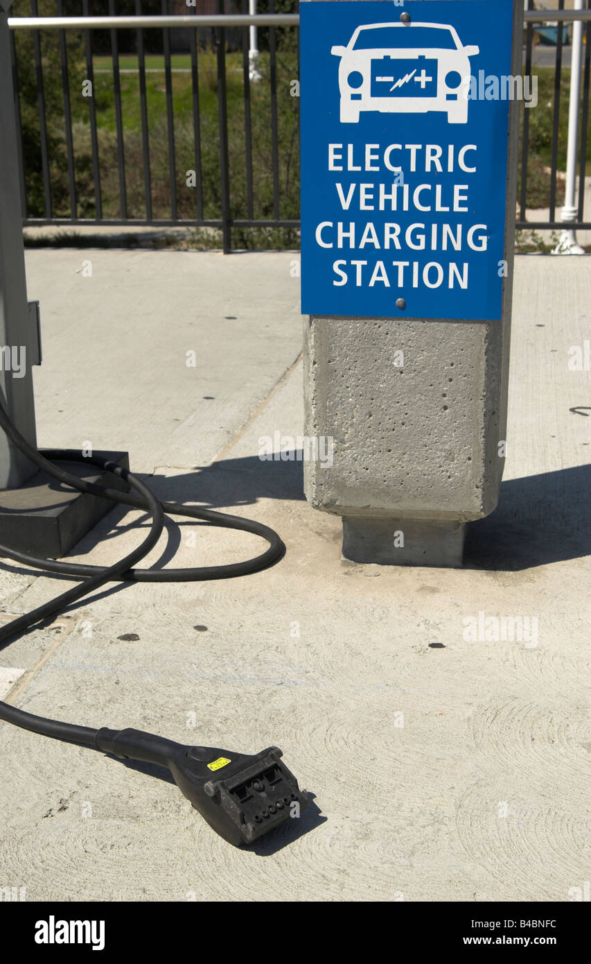 Electric vehicle charger Stock Photo - Alamy