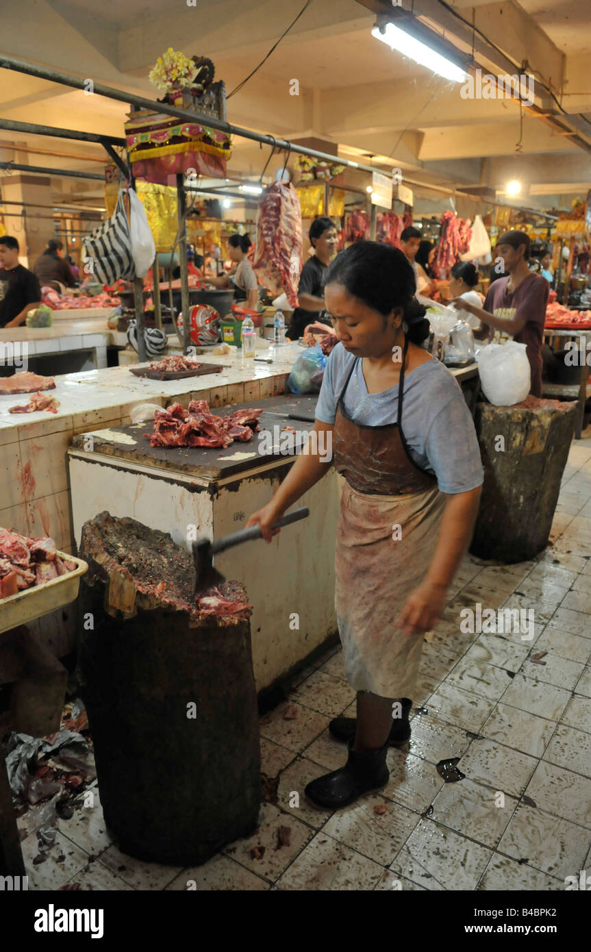 Meat section at Denpasar market,Bali Indonesia Stock Photo - Alamy