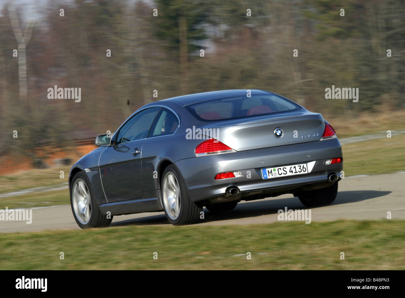 Car, BMW 645 Ci, roadster, model year 2003-, coupe/Coupe, silver ...