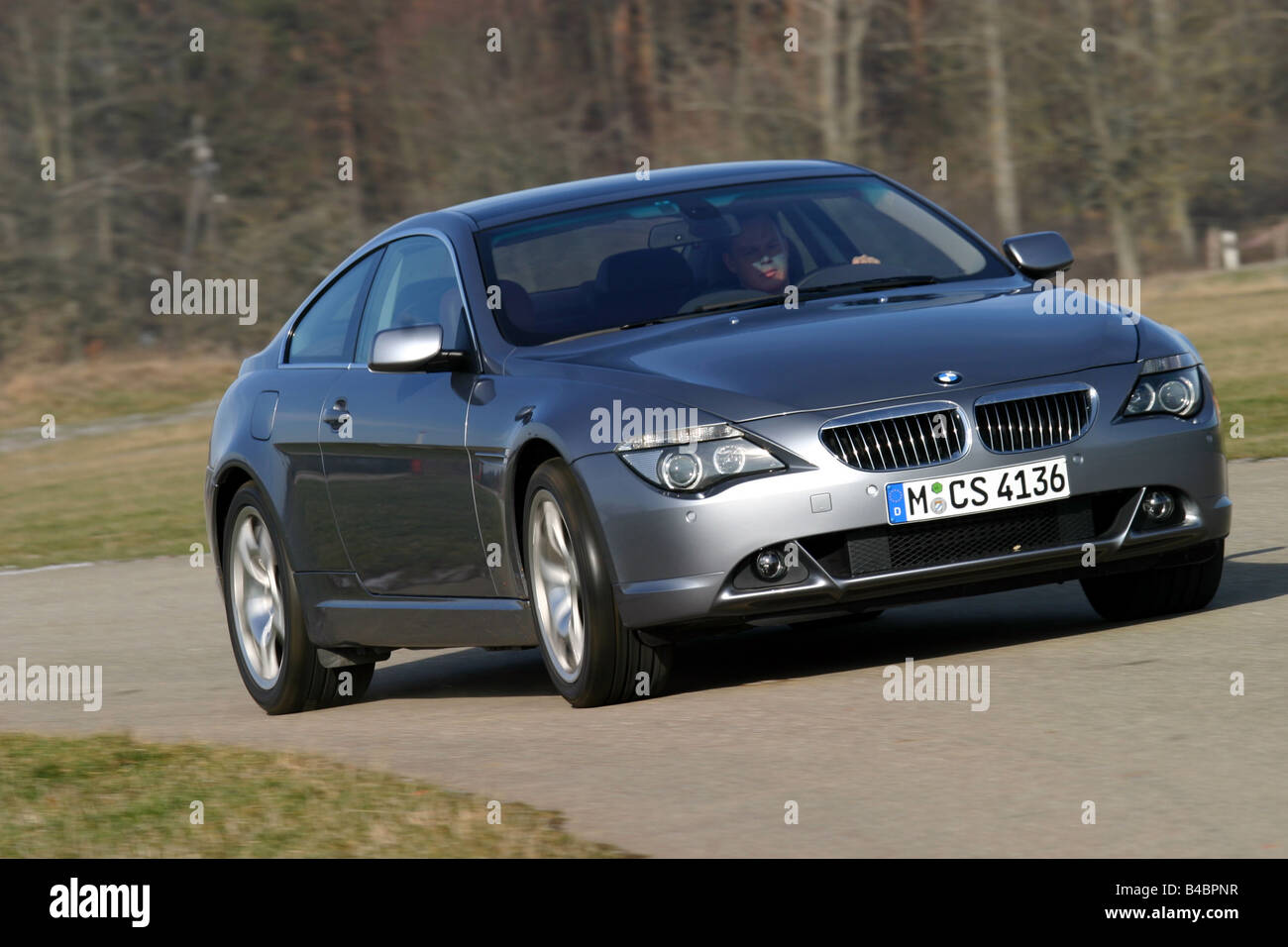 Car, BMW 645 Ci, roadster, model year 2003-, coupe/Coupe, silver ...