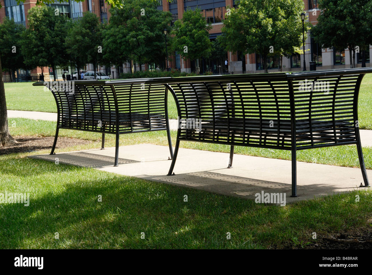 McFerson commons bench in Columbus Ohio Stock Photo - Alamy