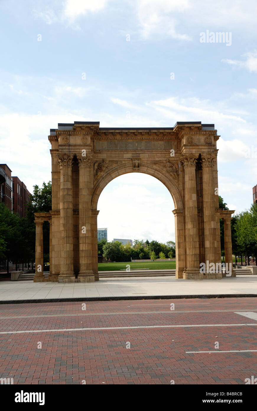 McFerson commons arch in Columbus Ohio Stock Photo - Alamy