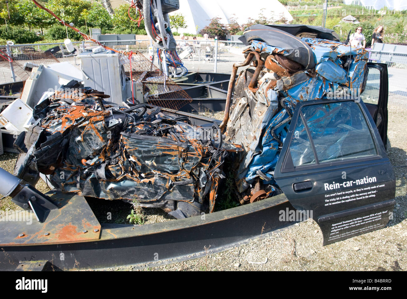 WEEE waste man Eden Project Bodelva St Austell Cornwall UK Stock Photo ...