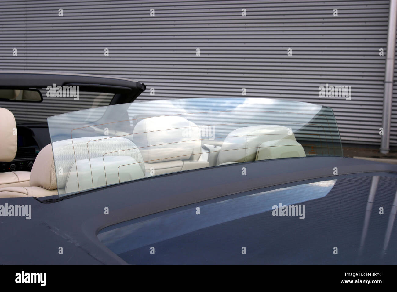 Car, BMW 645 CI Convertible, model year 2004-, gray/anthracite, open ...