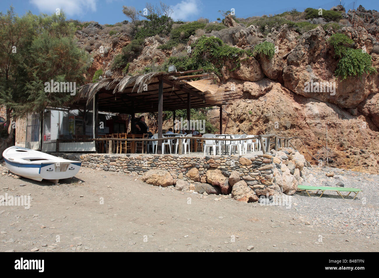 Greek Taverna in Crete Stock Photo - Alamy