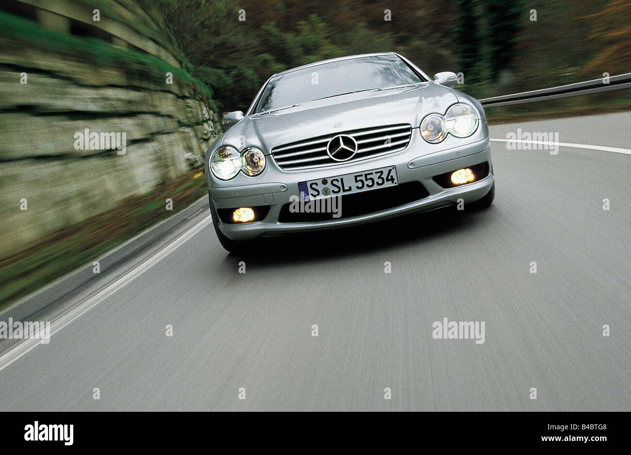 Car, Mercedes SL 55 AMG, roadster, coupe, model year 2001-, from the ...