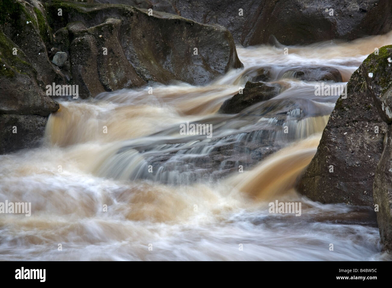 Detail of the Bracklinn Falls near Callander Scotland Stock Photo - Alamy