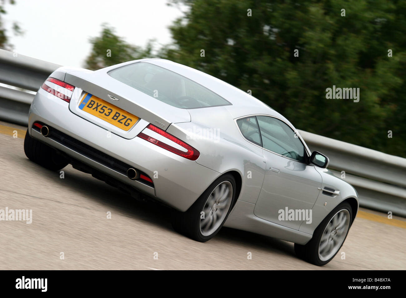 Car, Aston Martin DB9, roadster, model year 2003-, Coupe/coupe, silver ...