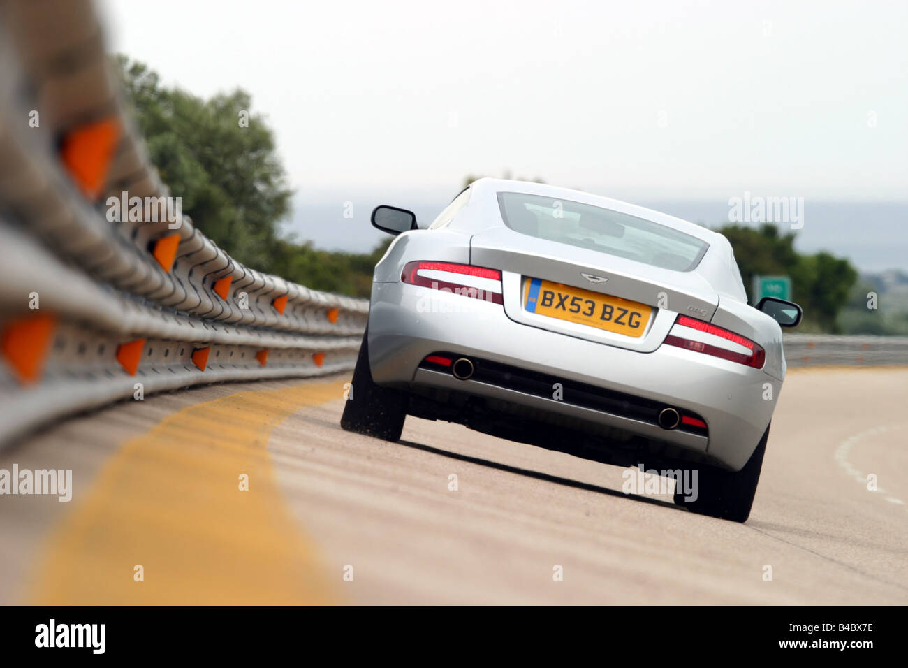 Car, Aston Martin DB9, roadster, model year 2003-, Coupe/coupe, silver ...