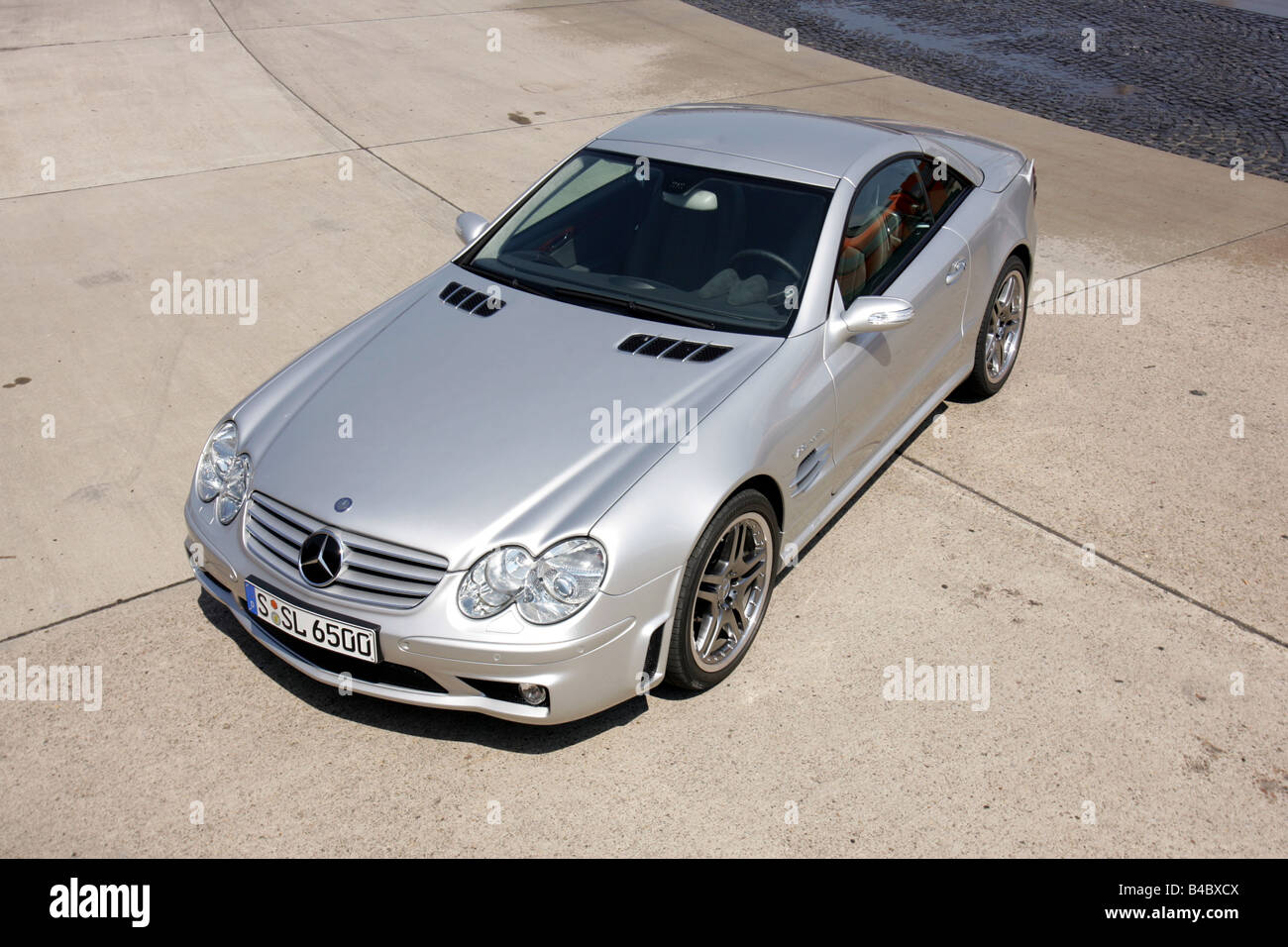 Car, Mercedes SL 65 AMG, Convertible, model year 2004-, silver, Tuning ...