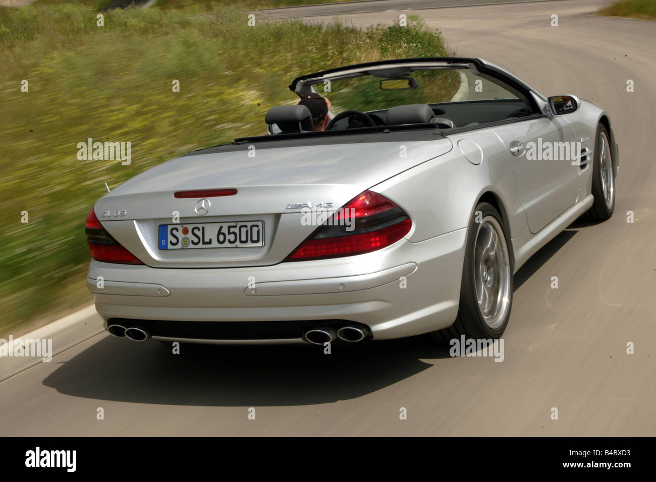 Car, Mercedes SL 65 AMG, Convertible, model year 2004-, silver, Tuning ...