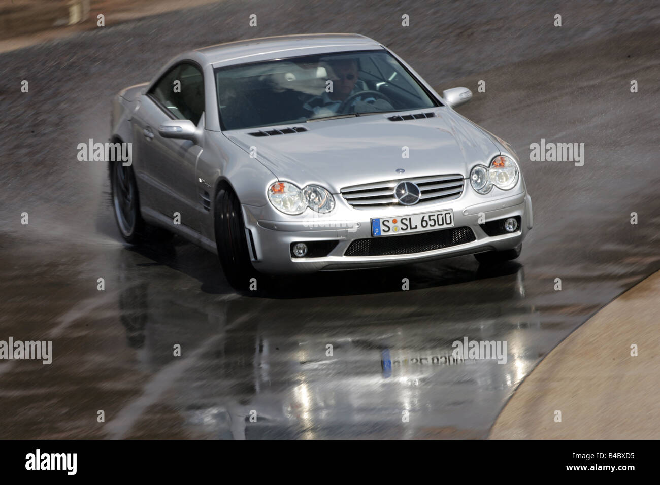 Car, Mercedes SL 65 AMG, Convertible, model year 2004-, silver, Tuning ...