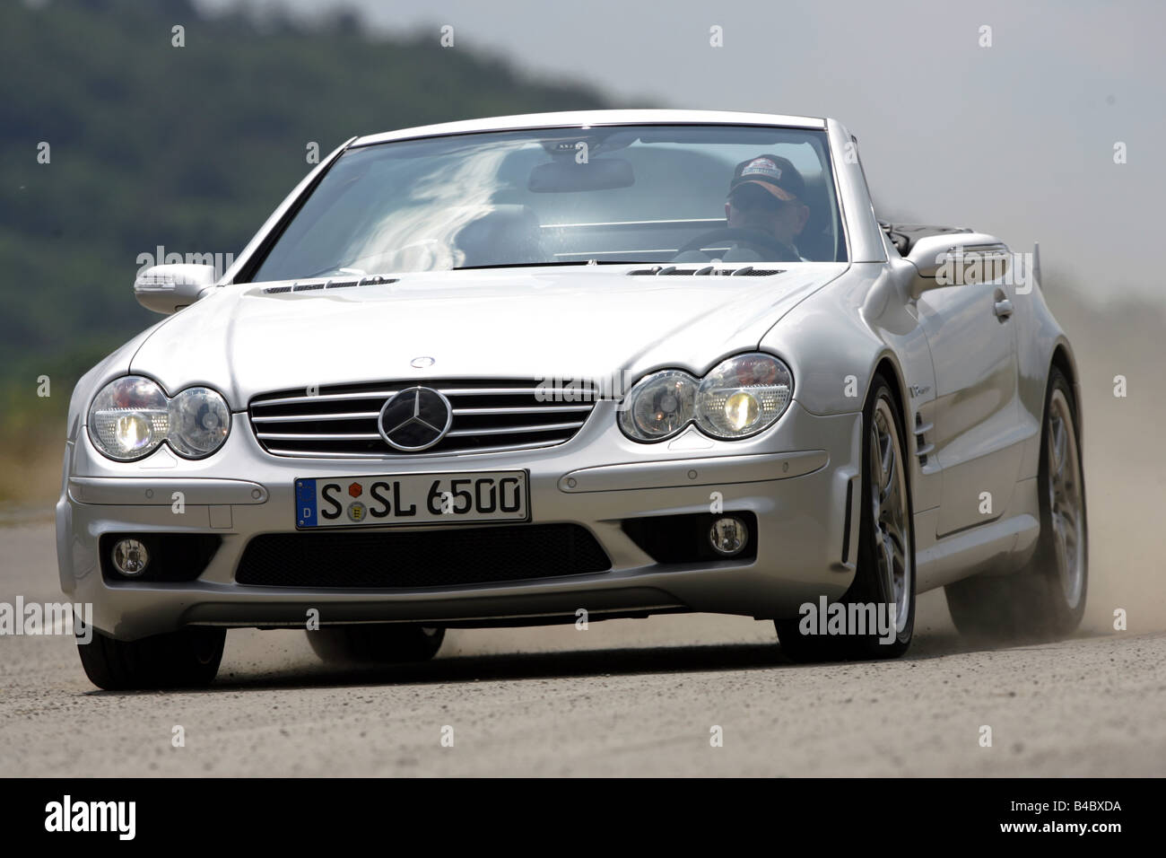 Car, Mercedes SL 65 AMG, Convertible, model year 2004-, silver, Tuning ...
