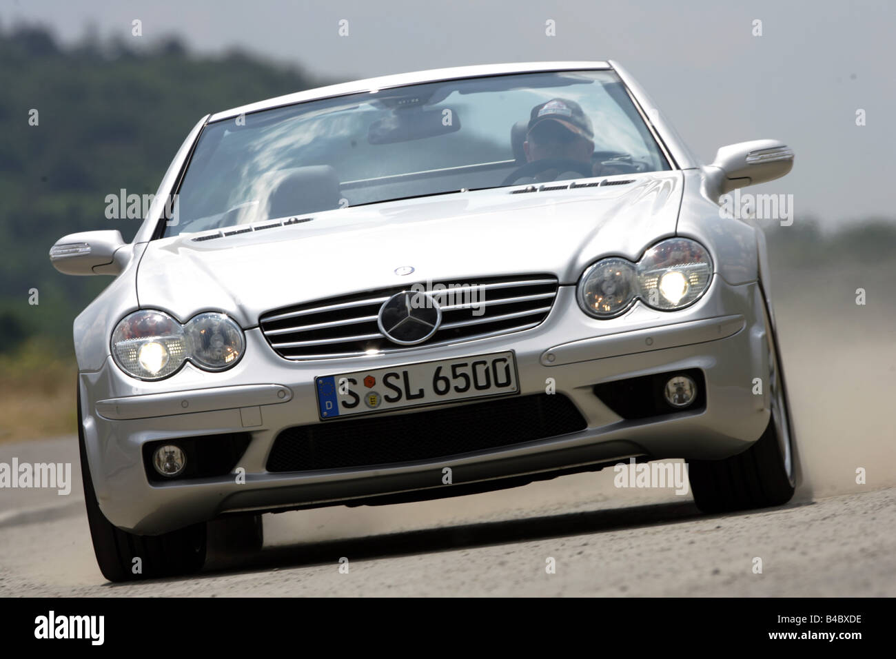 Car, Mercedes SL 65 AMG, Convertible, model year 2004-, silver, Tuning ...