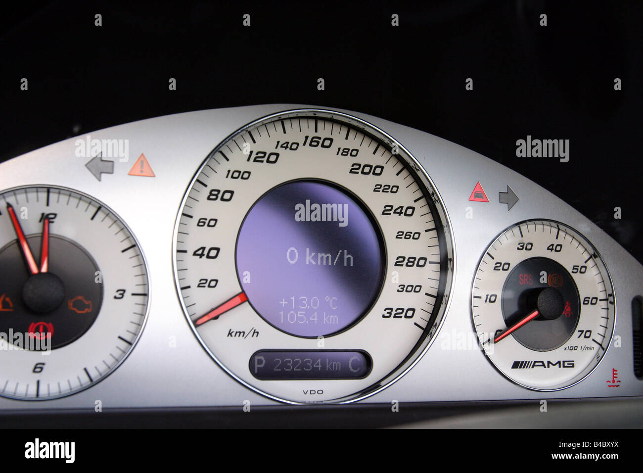 Car, Mercedes CLK 55 AMG, Convertible, model year 2003-, silver ...