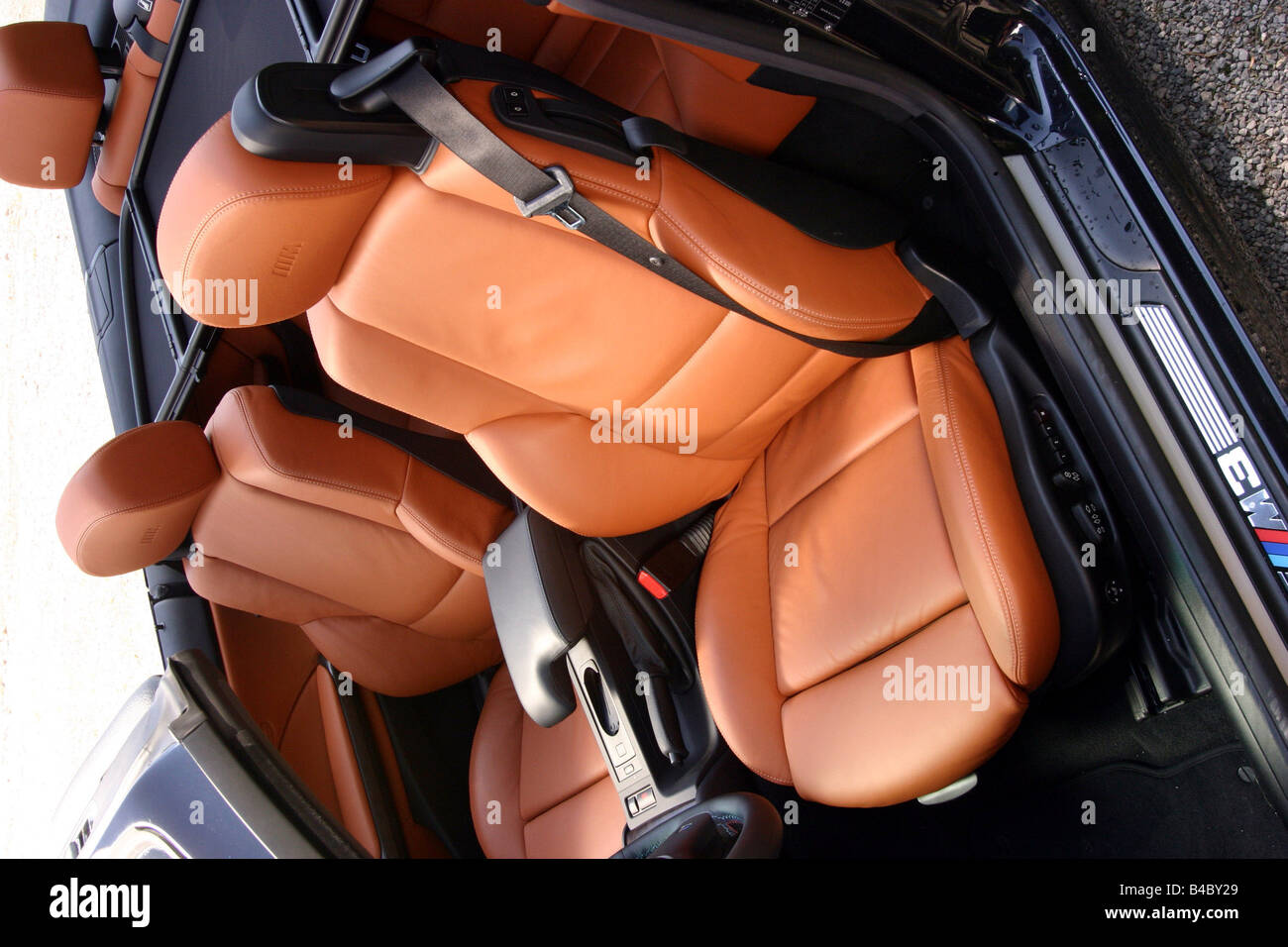 Car, BMW M3, Convertible, model year 2003-black, open top, interior ...