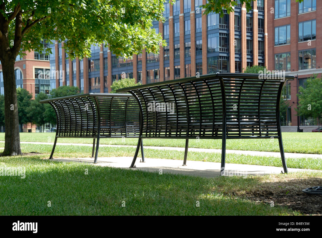 McFerson commons bench in Columbus Ohio Stock Photo - Alamy