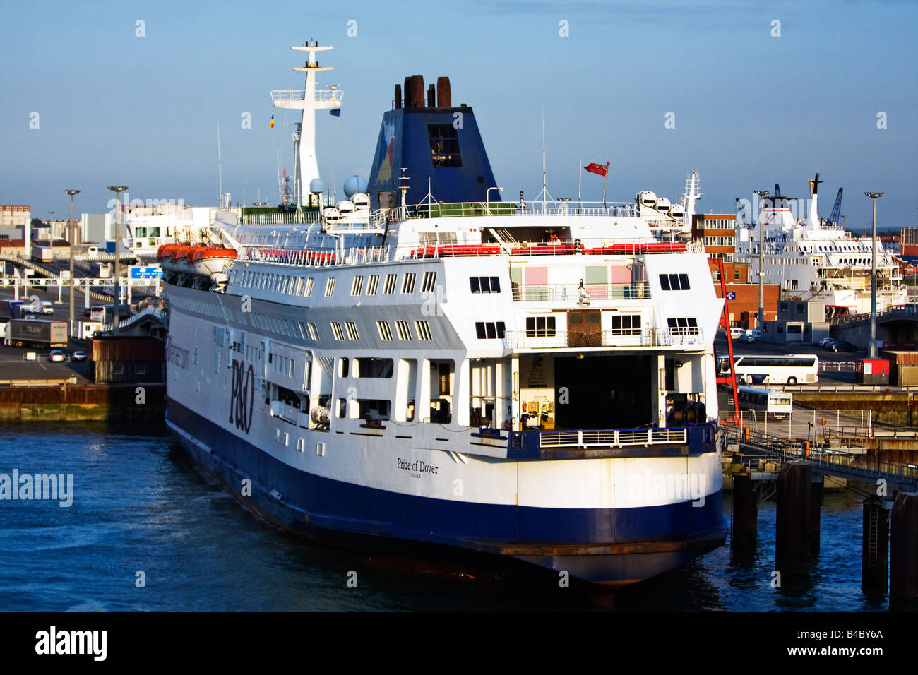 Cross channel ferry at Calais docks, France Stock Photo - Alamy