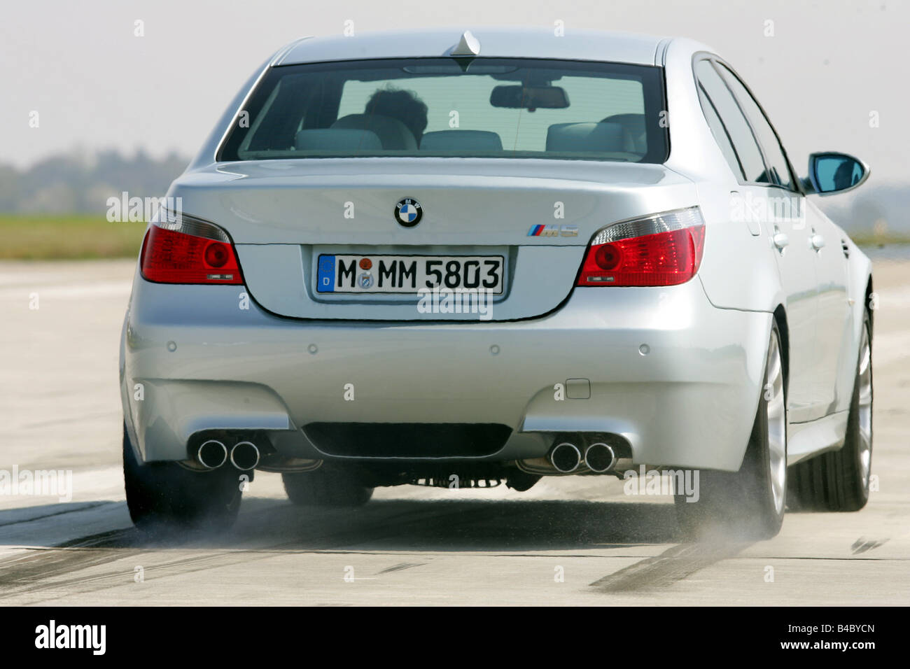 Car, BMW M5, model year 2004-, Limousine, upper middle-sized , silver ...