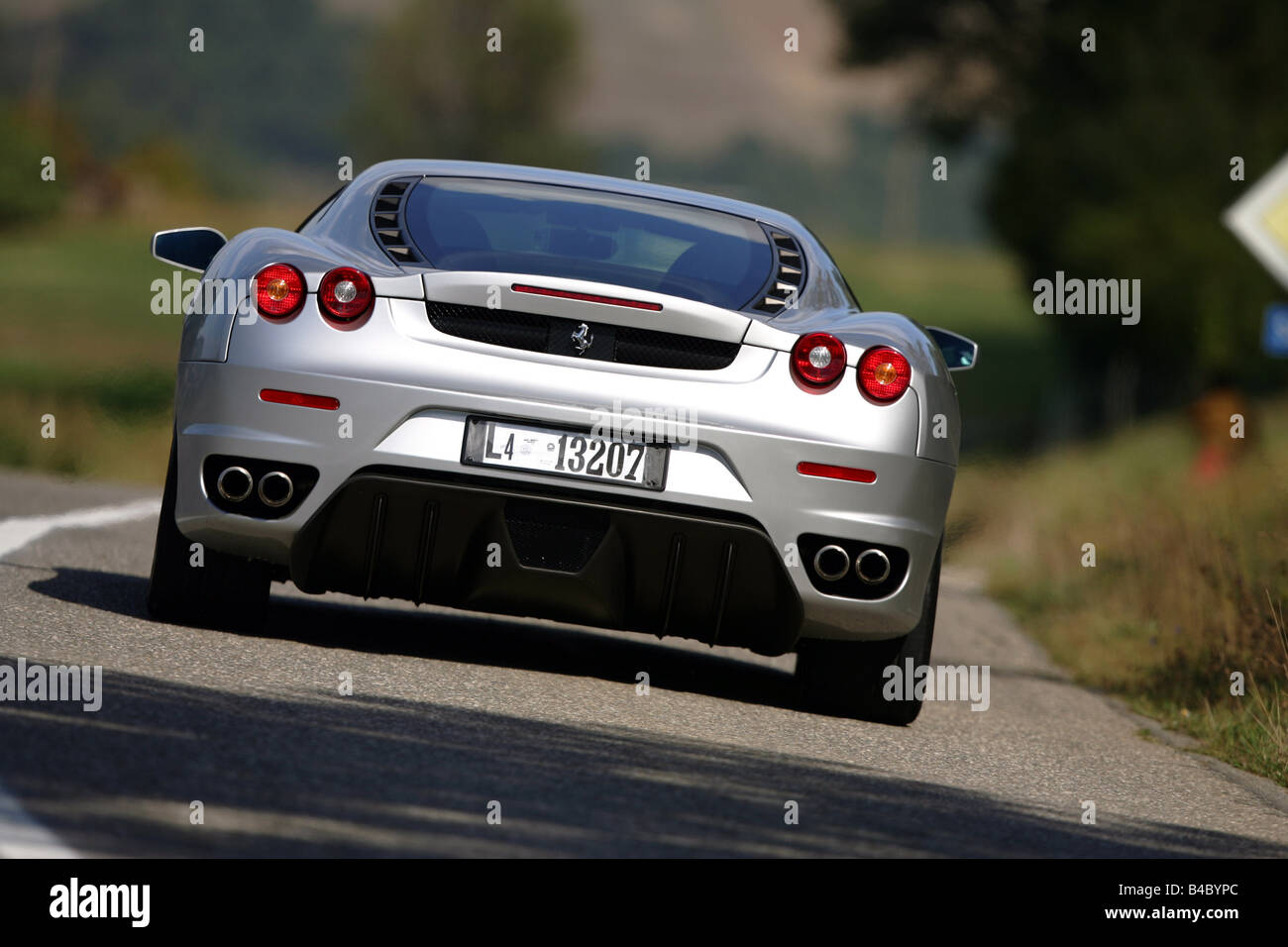 Car, Ferrari F 430, model year 2004-, roadster, coupe/Coupe, silver ...