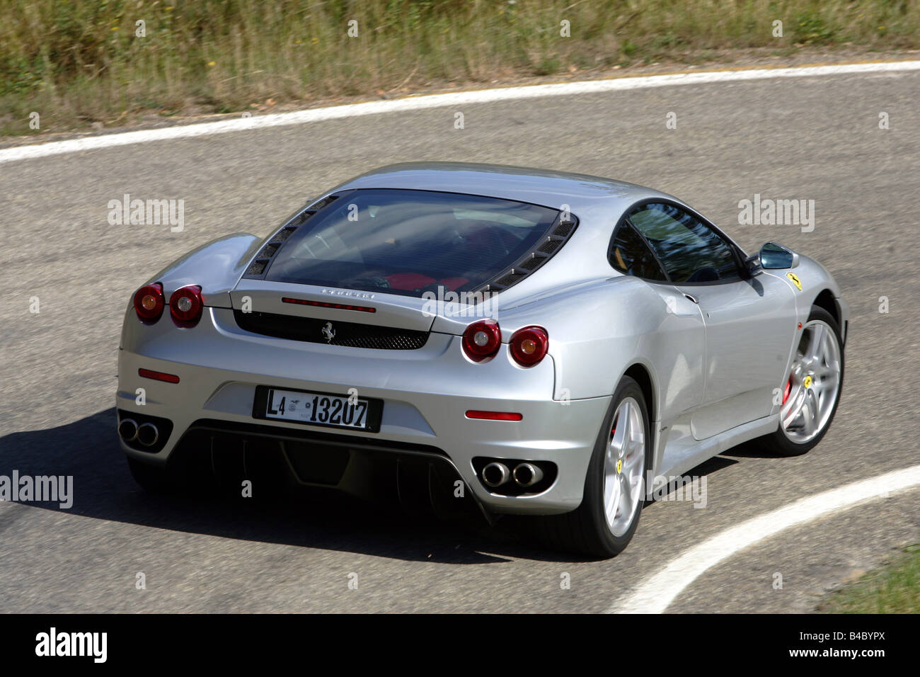 Car, Ferrari F 430, model year 2004-, roadster, coupe/Coupe, silver ...