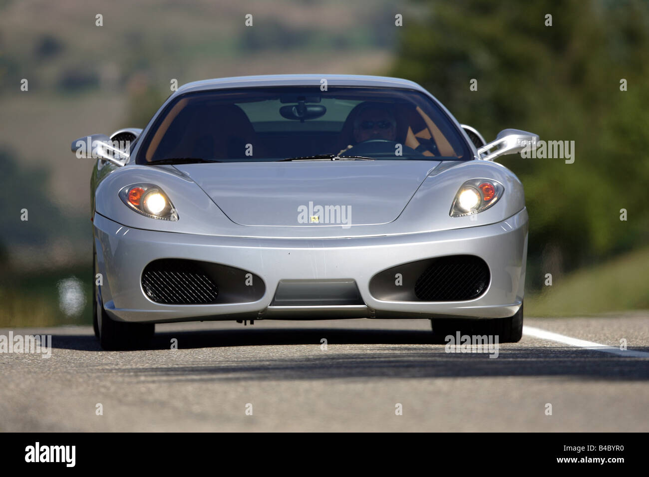 Car, Ferrari F 430, model year 2004-, roadster, coupe/Coupe, silver ...
