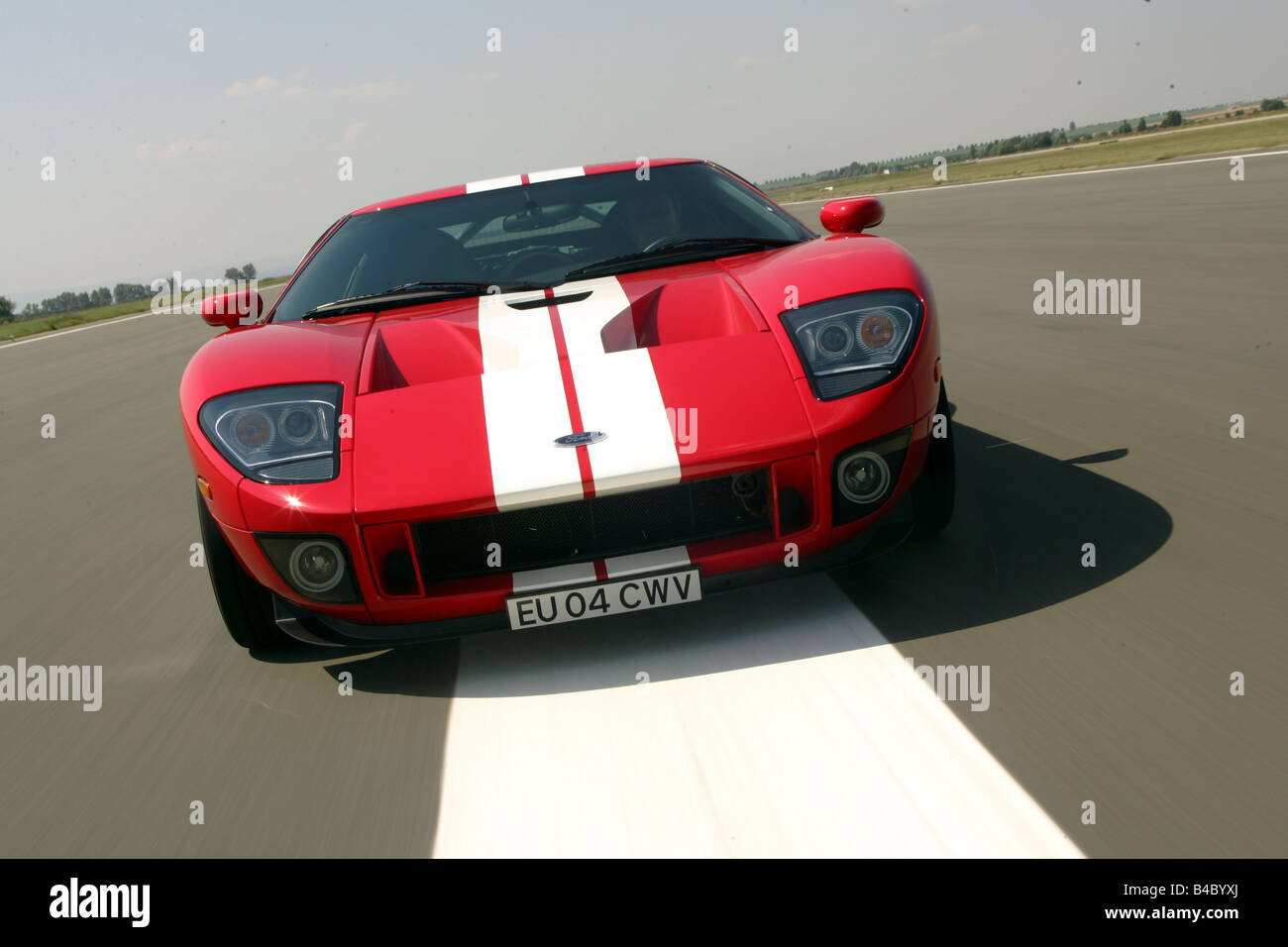 Car, Ford GT, model year 2004-, red-white, roadster, coupe/Coupe ...
