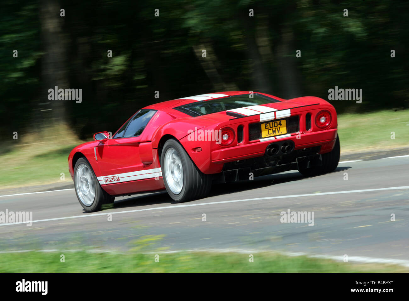 Car, Ford GT, model year 2004-, red-white, roadster, coupe/Coupe ...