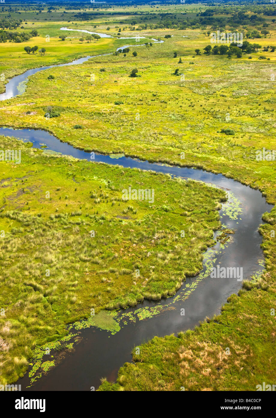 Winding river, Botswana, Africa Stock Photo - Alamy