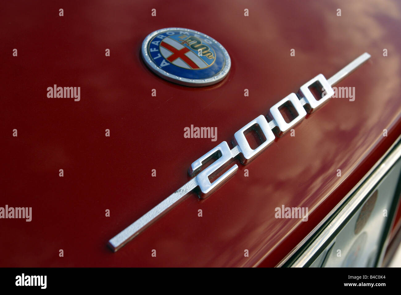 Car, Alfa Romeo Bertone 2000, red, Youngtimer, The 70s, Detailed view ...