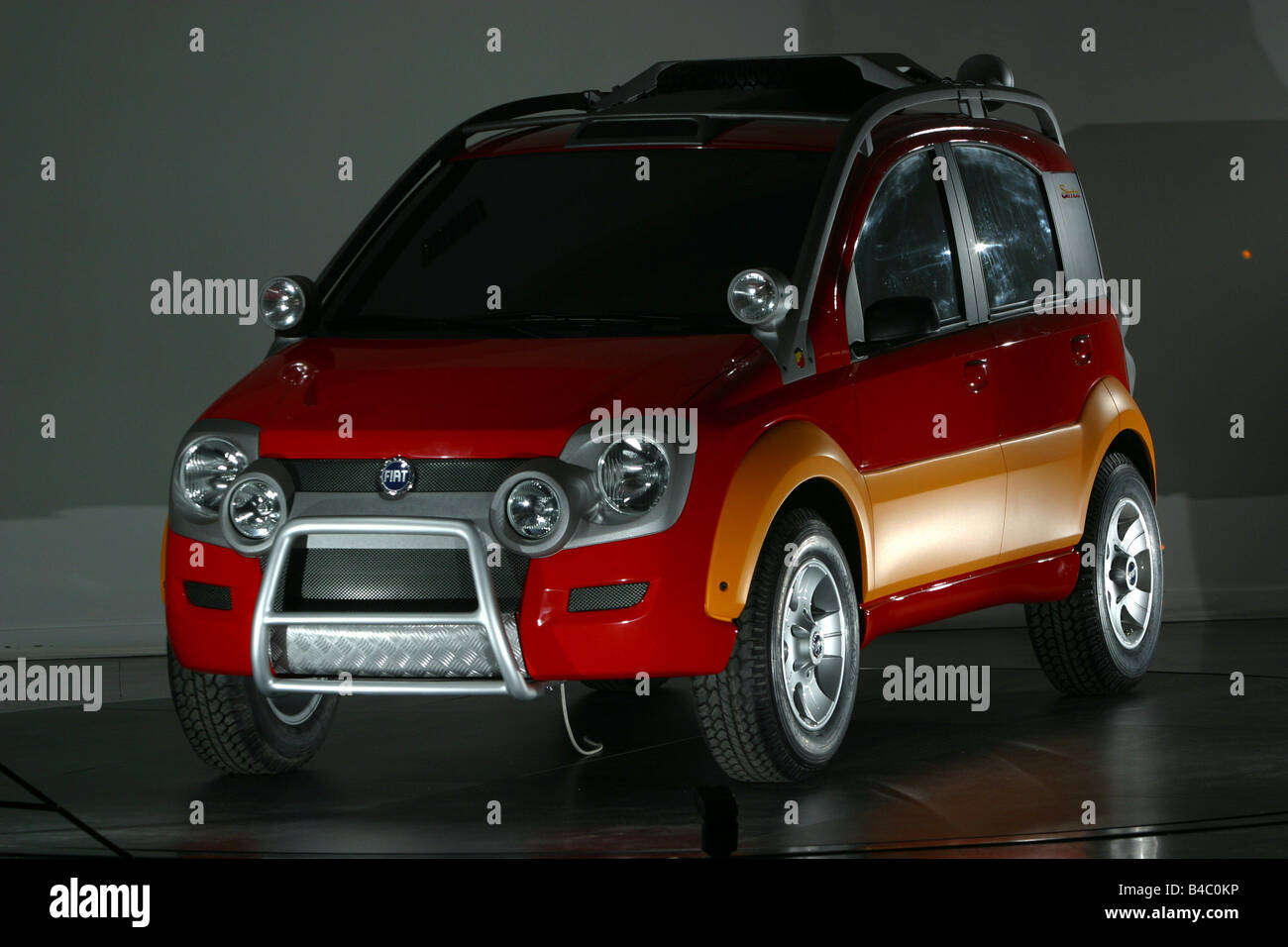 Car, Fiat Simba, Concept Car, Study, model year 2003, red-orange ...