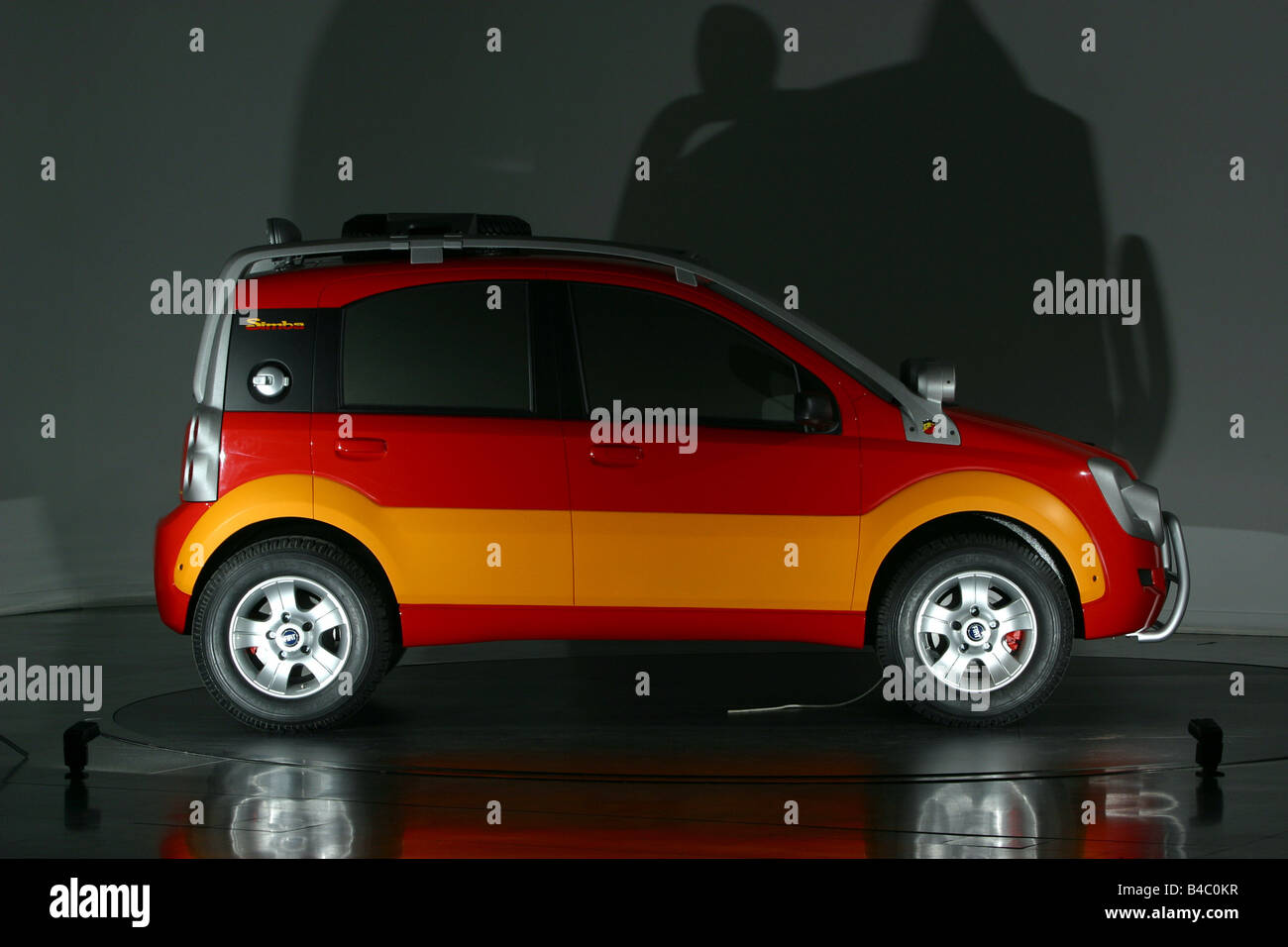 Car, Fiat Simba, Concept Car, Study, model year 2003, red-orange ...