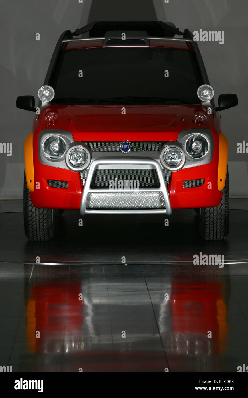 Car, Fiat Simba, Concept Car, Study, model year 2003, red-orange ...