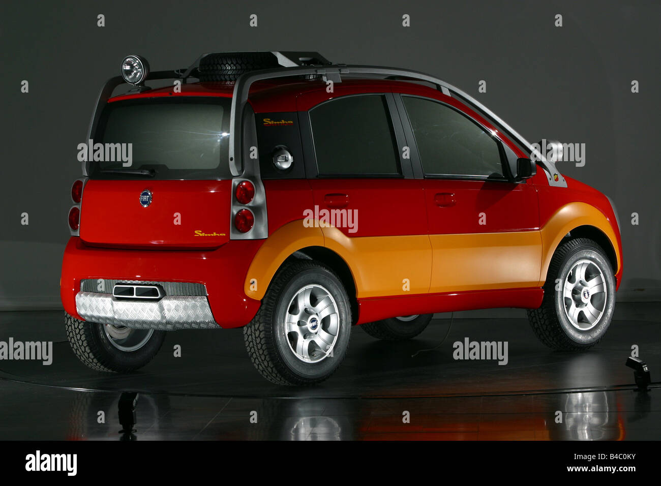 Car, Fiat Simba, Concept Car, Study, model year 2003, red-orange ...