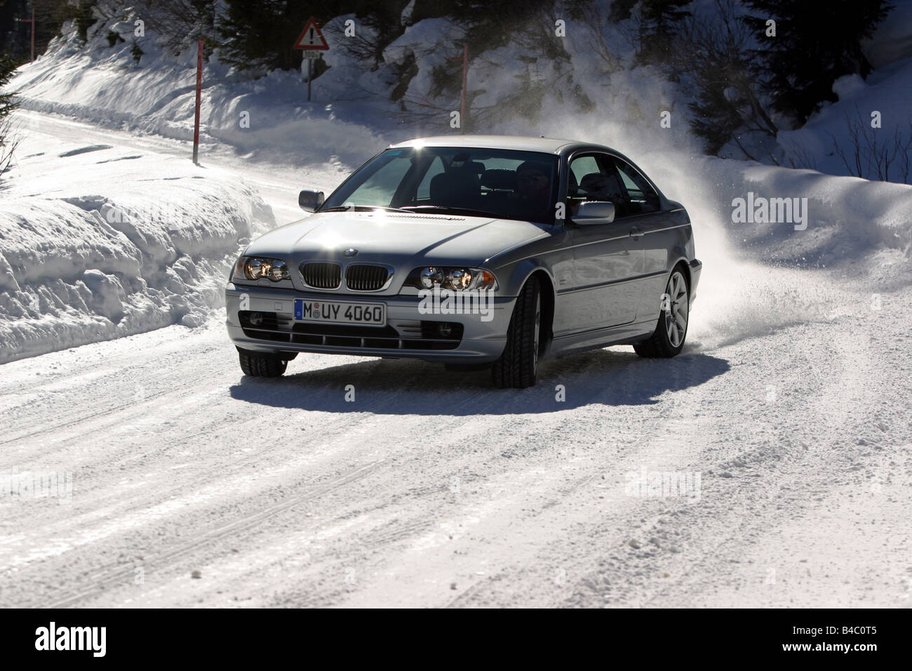 Car, Security, BMW, Winter tire test, Drift, Snow, test track ...